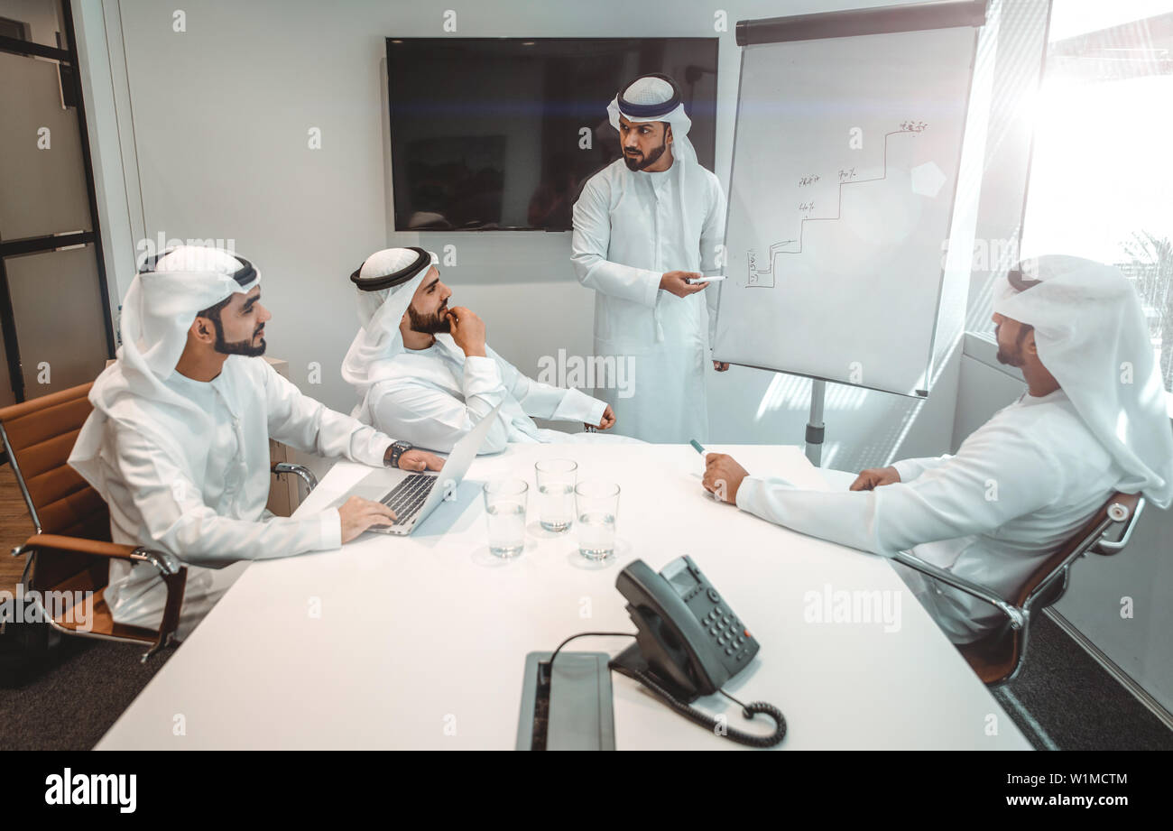 Arabic business team in the office Stock Photo - Alamy