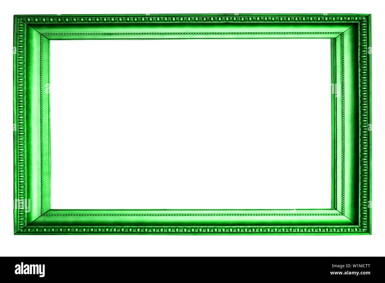 green frame isolated on white background Stock Photo - Alamy