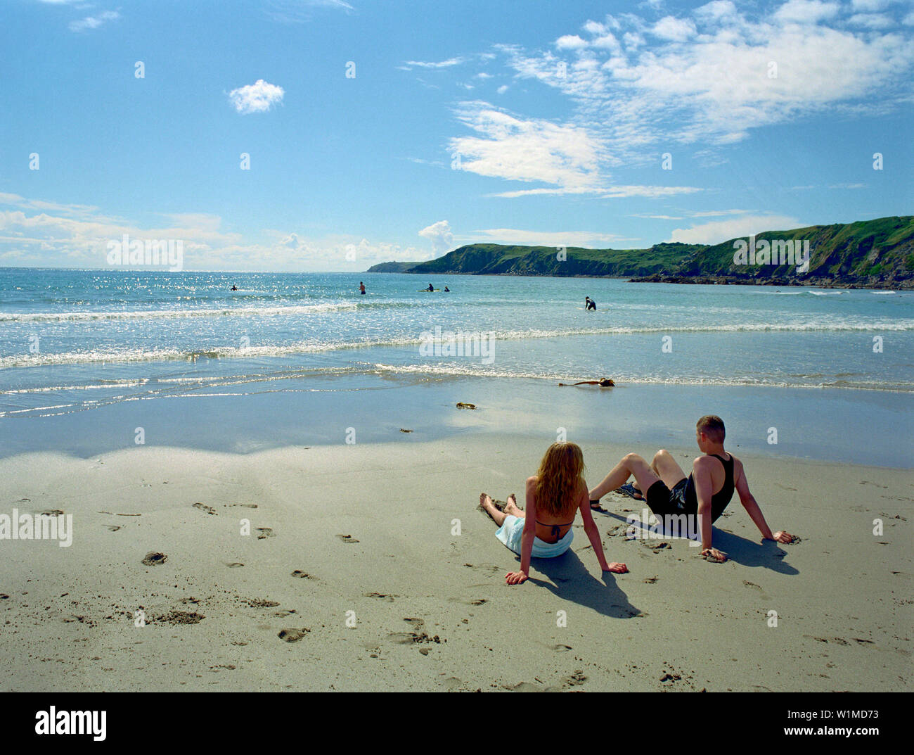 Beach life, Kennack Sands, South England Great Britain Stock Photo - Alamy