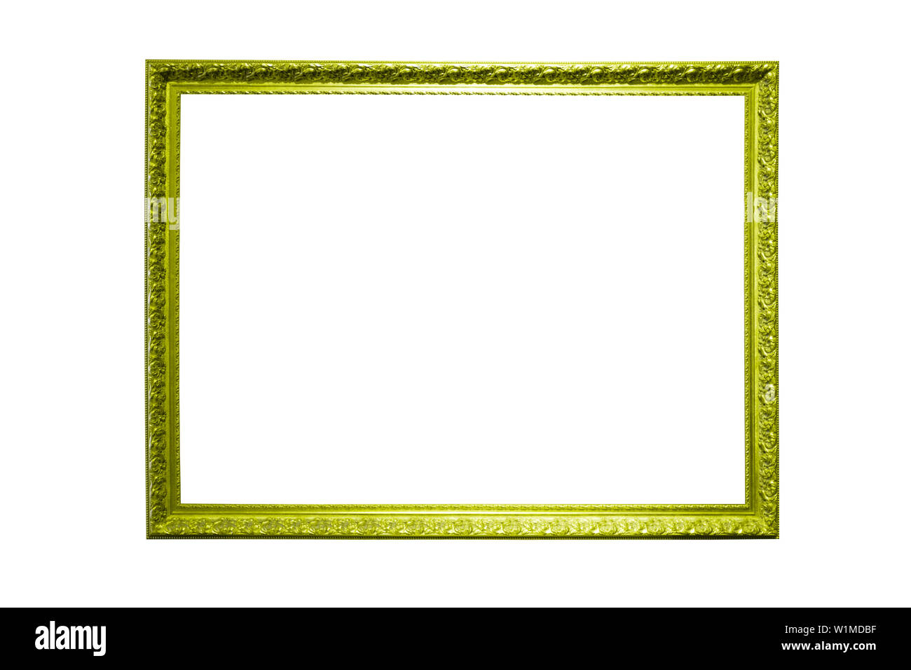 yellow frame isolated on white background Stock Photo - Alamy