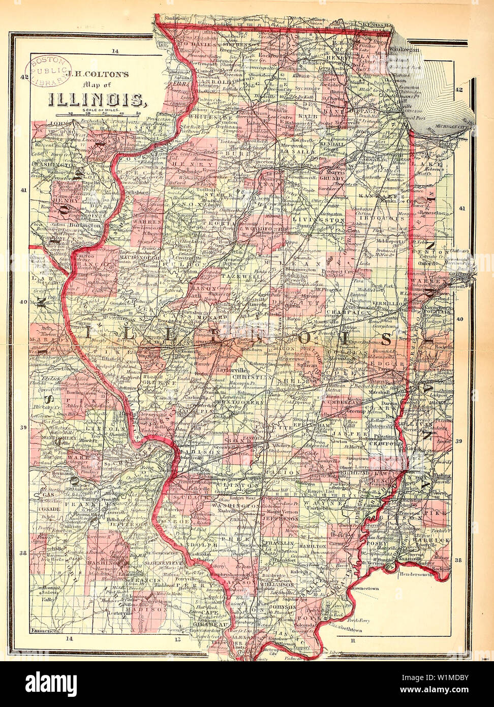 US map. Old image Stock Photo - Alamy