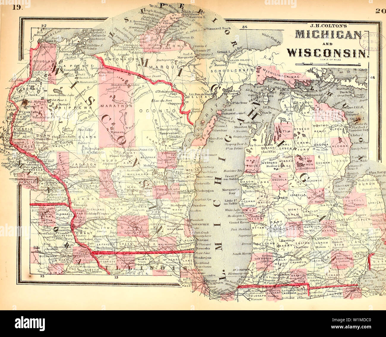 US map. Old image Stock Photo - Alamy