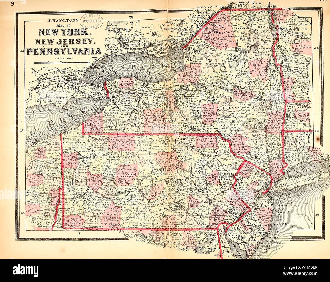 US map. Old image Stock Photo - Alamy
