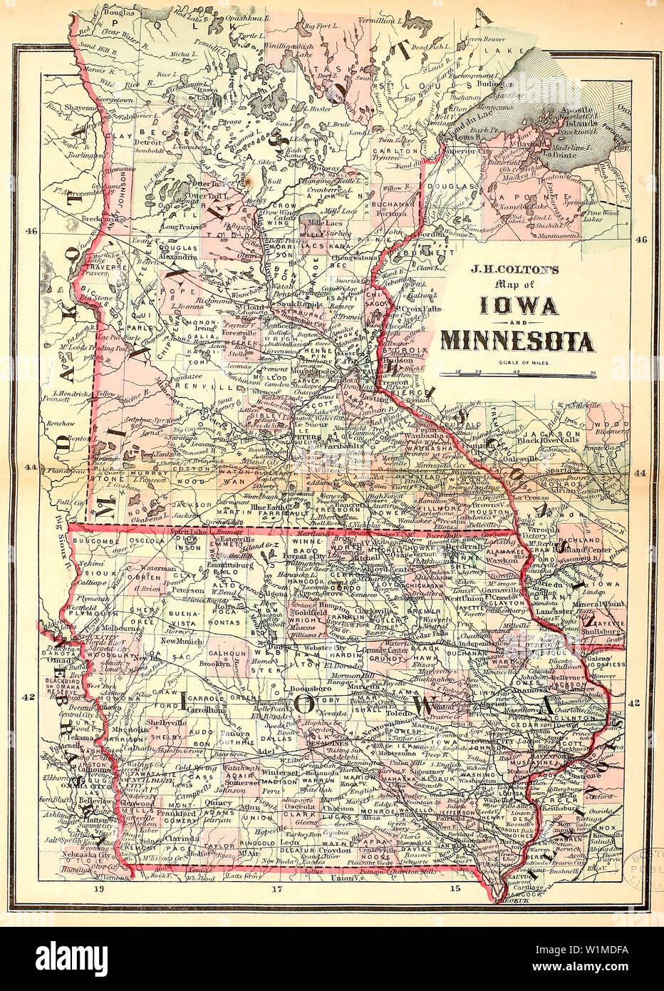 US map. Old image Stock Photo - Alamy