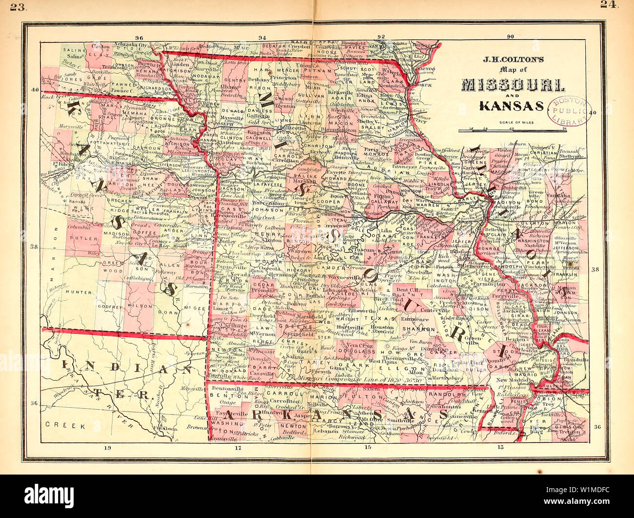 US map. Old image Stock Photo - Alamy