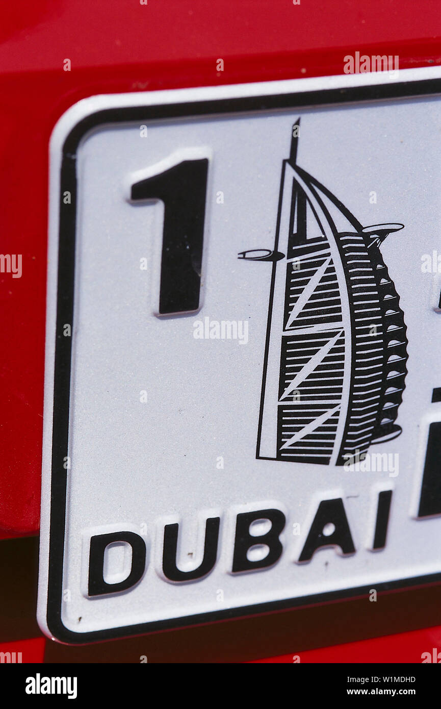 Dubai uae number plate dubai hi-res stock photography and images - Alamy