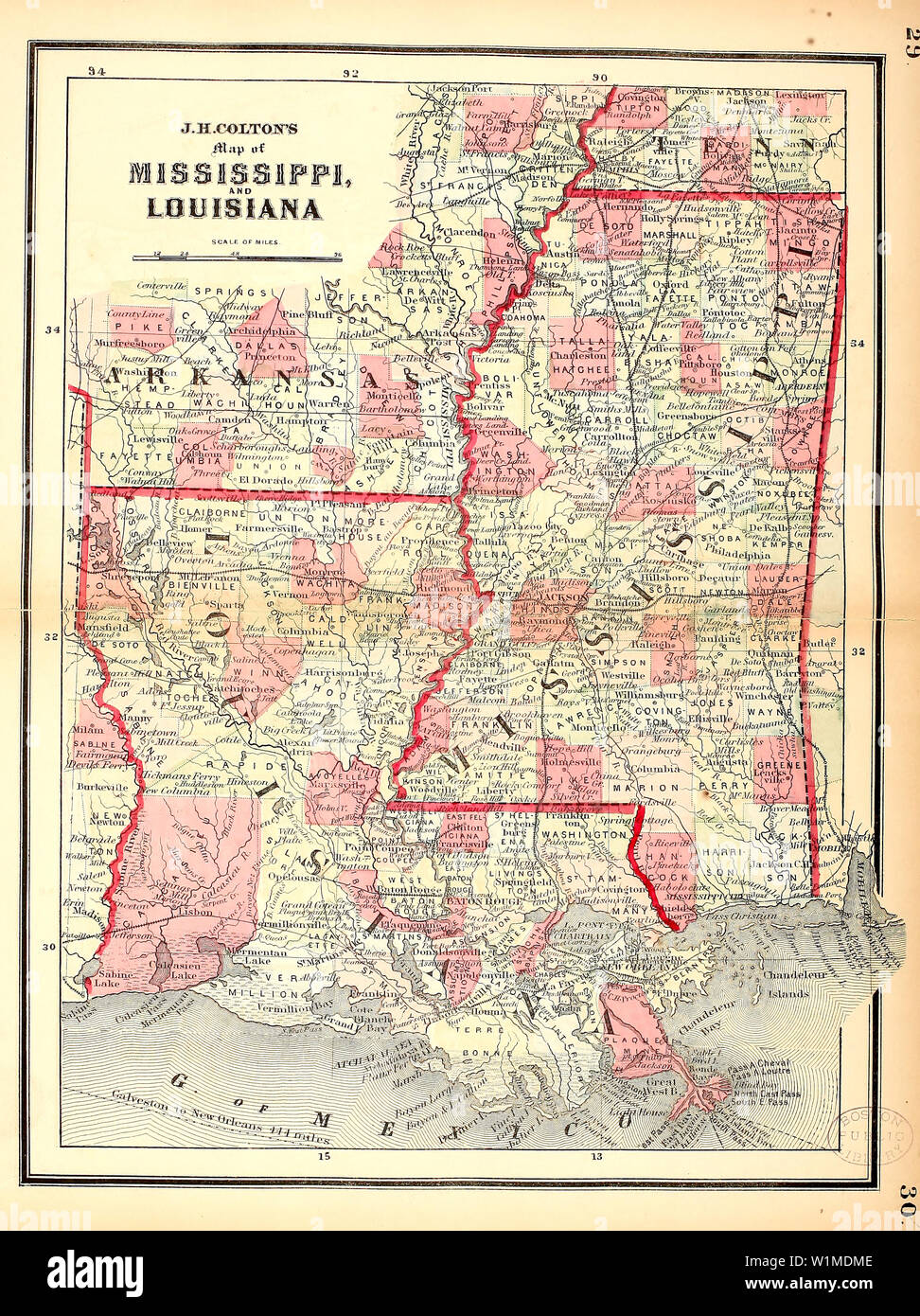 US map. Old image Stock Photo - Alamy