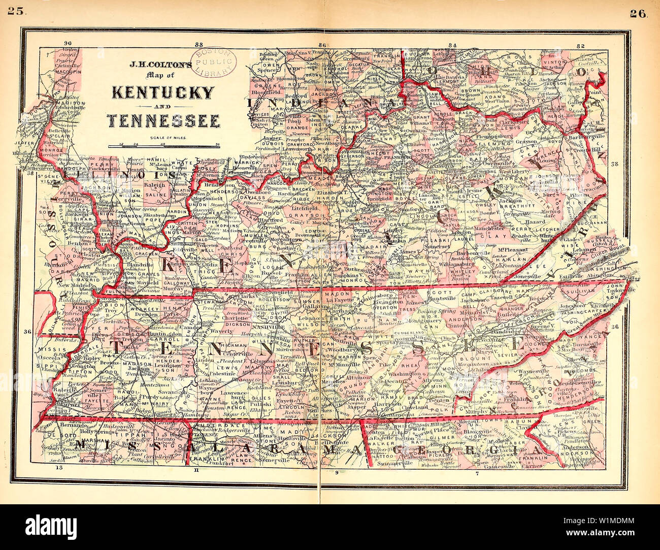 US map. Old image Stock Photo - Alamy