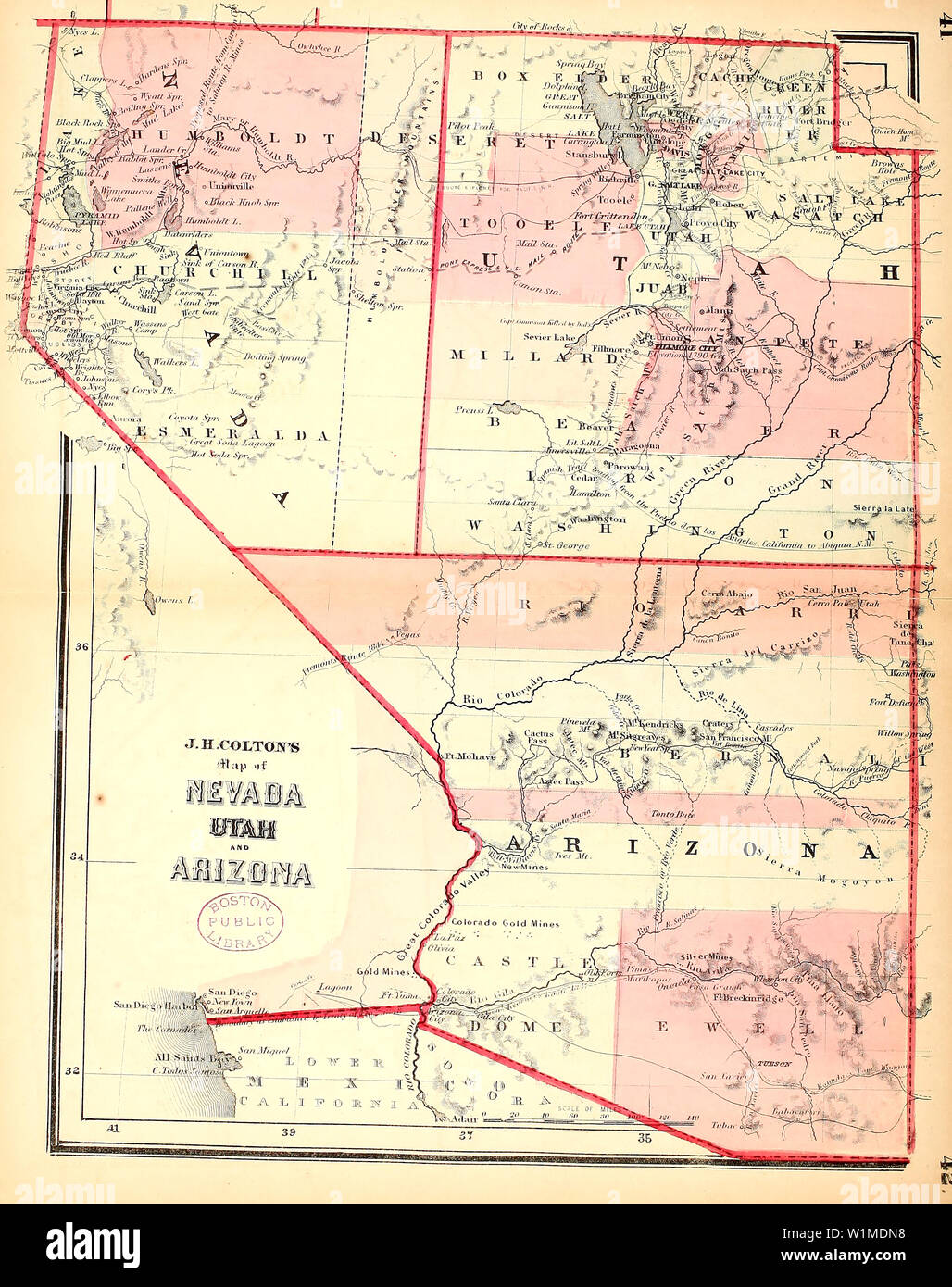 US map. Old image Stock Photo - Alamy