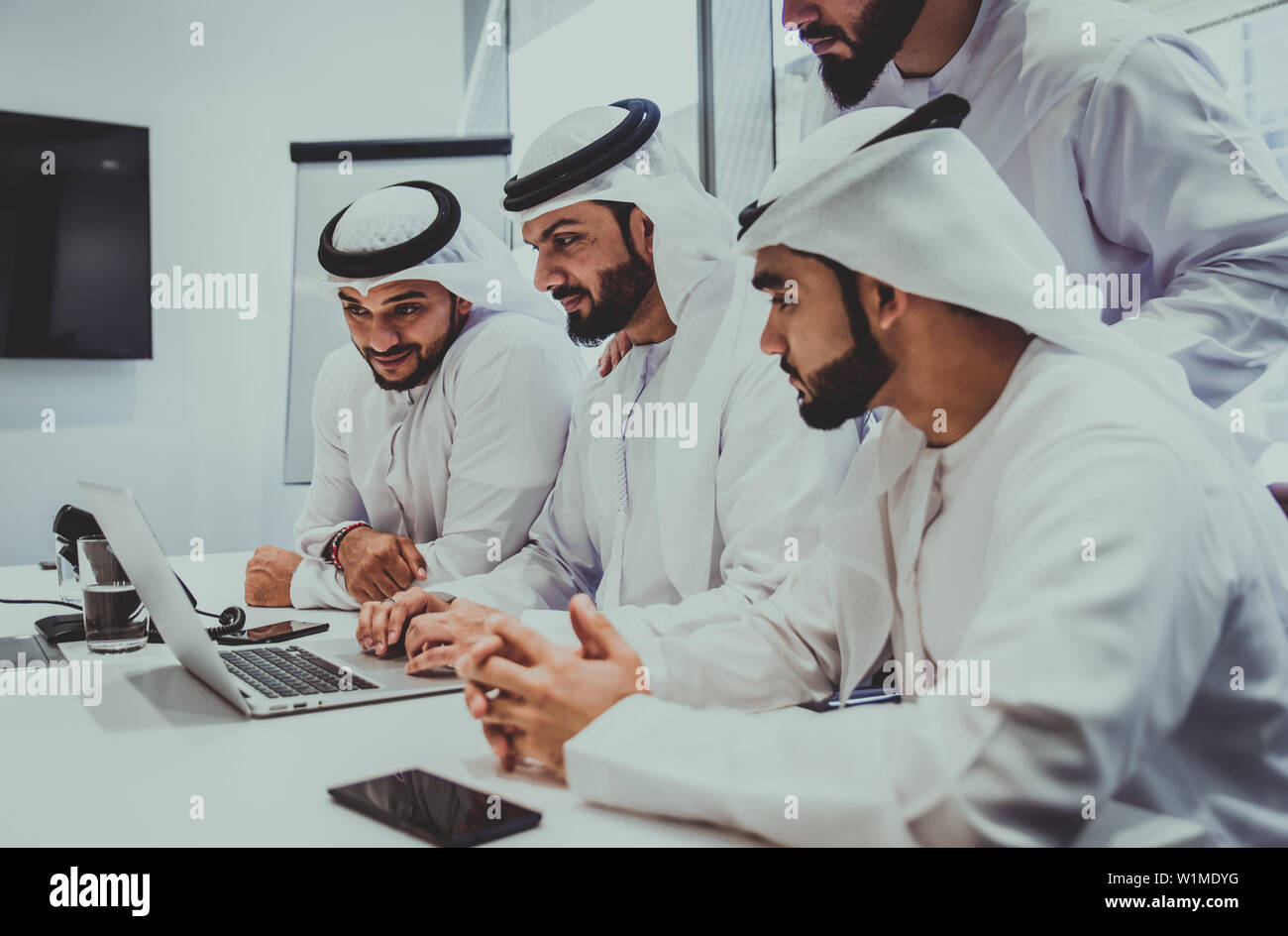 Arabic business team in the office Stock Photo - Alamy