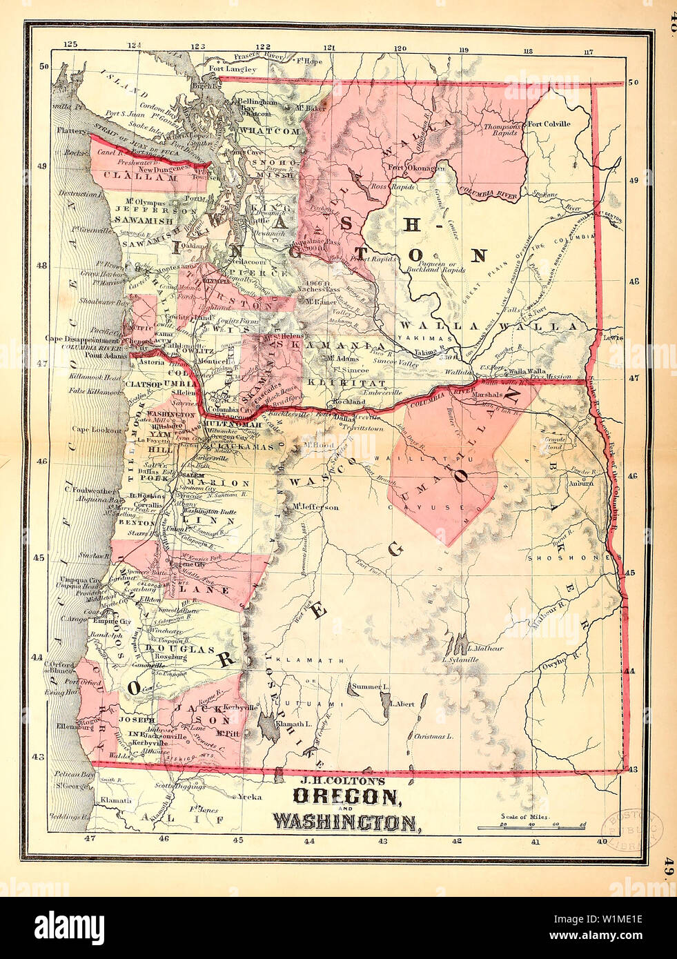US map. Old image Stock Photo - Alamy