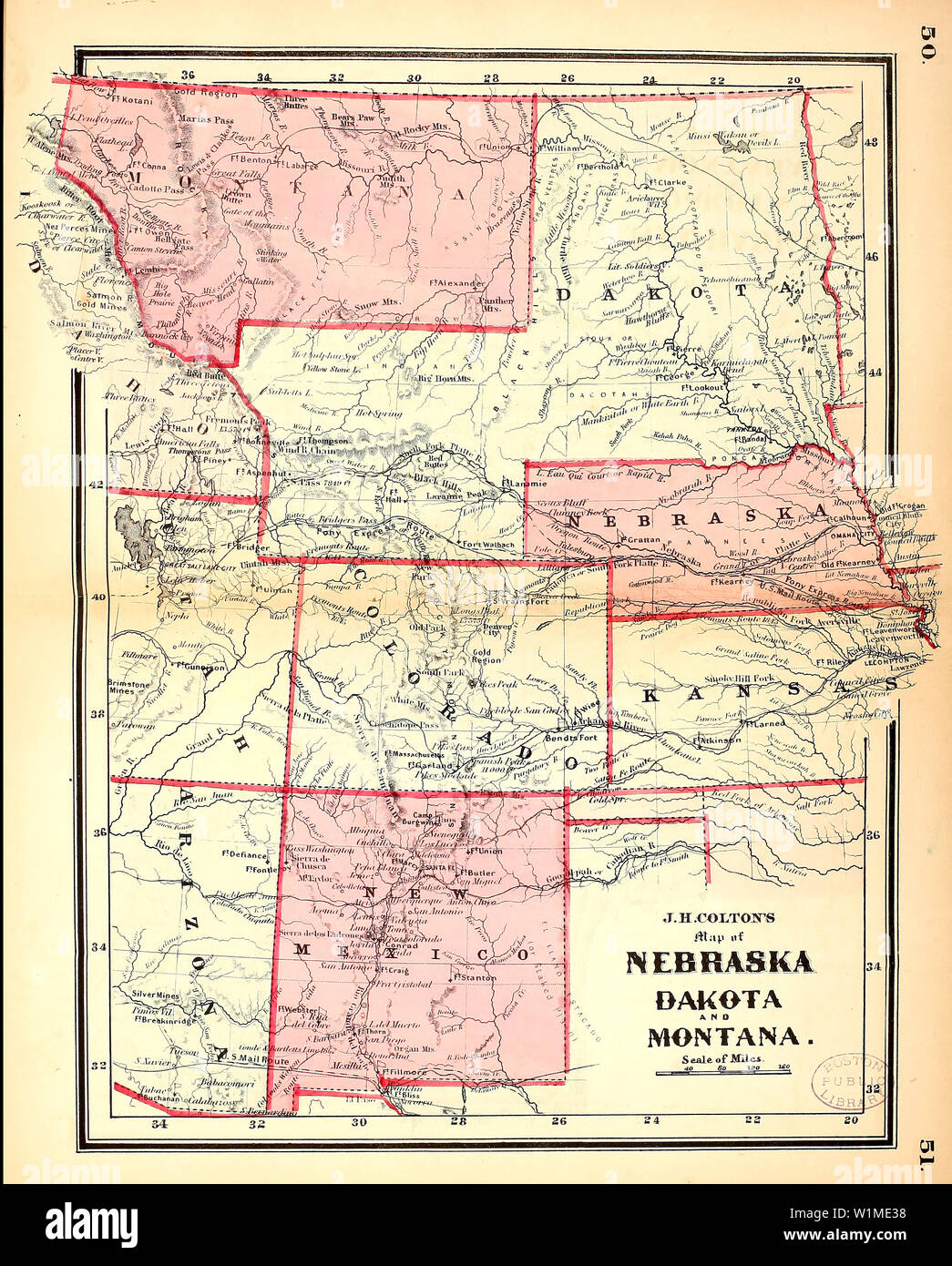 US map. Old image Stock Photo - Alamy