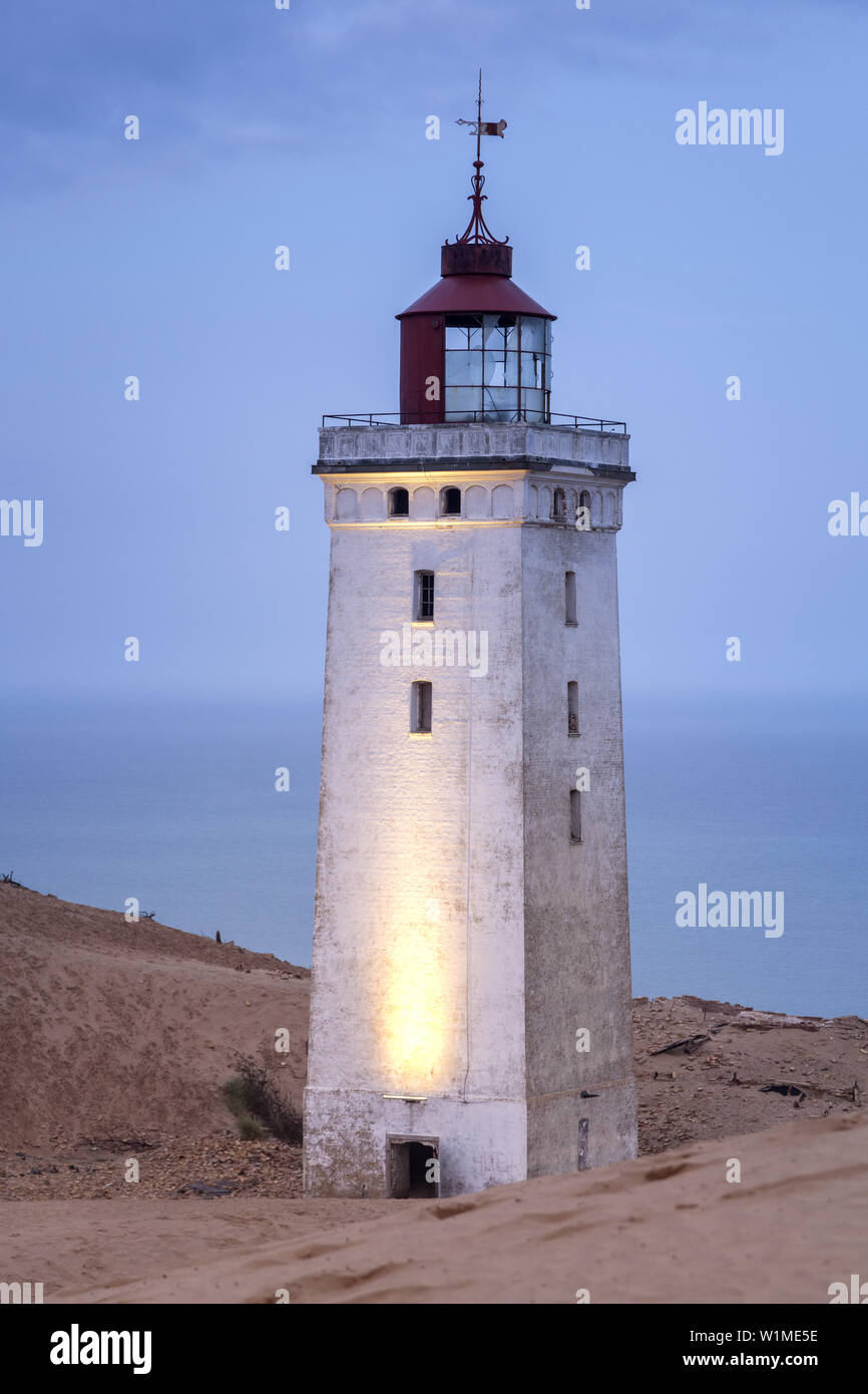 Lighthouse Rubjerg Knude in the dunes of Rubjerg Knude between Lønstrup ...