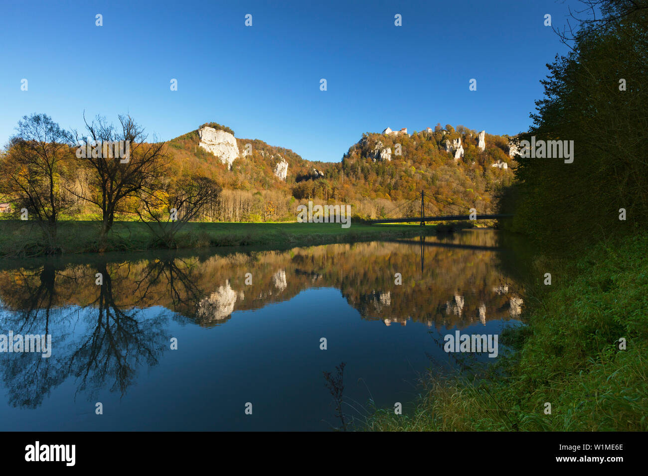 Valley of the Danube river near Widenstein castle, Upper Danube Nature ...