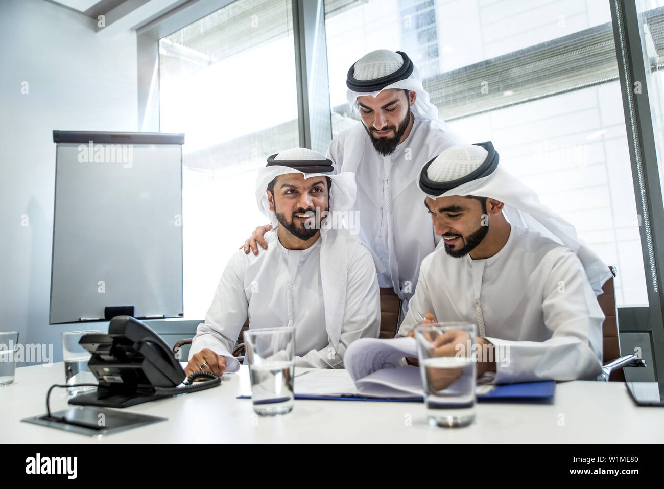 Arabic business team in the office Stock Photo - Alamy