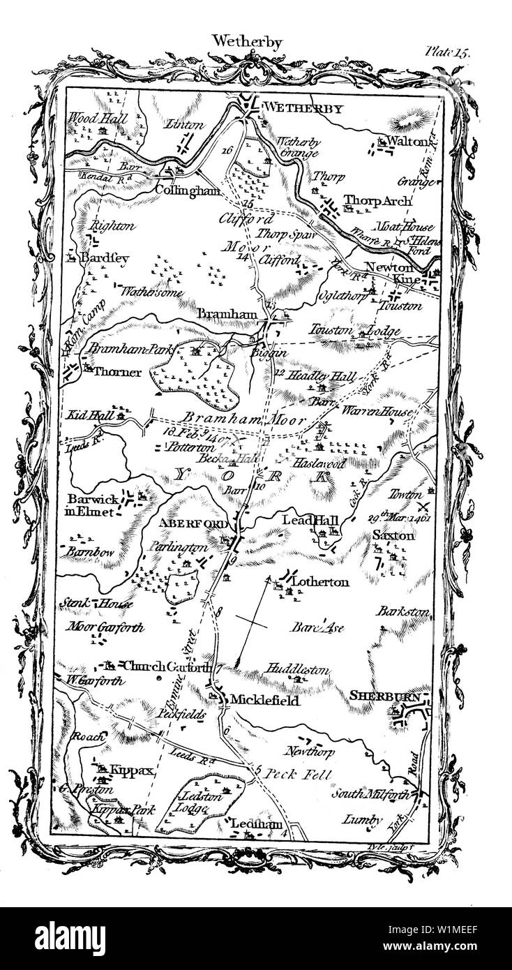 Old map of wales Cut Out Stock Images & Pictures - Alamy