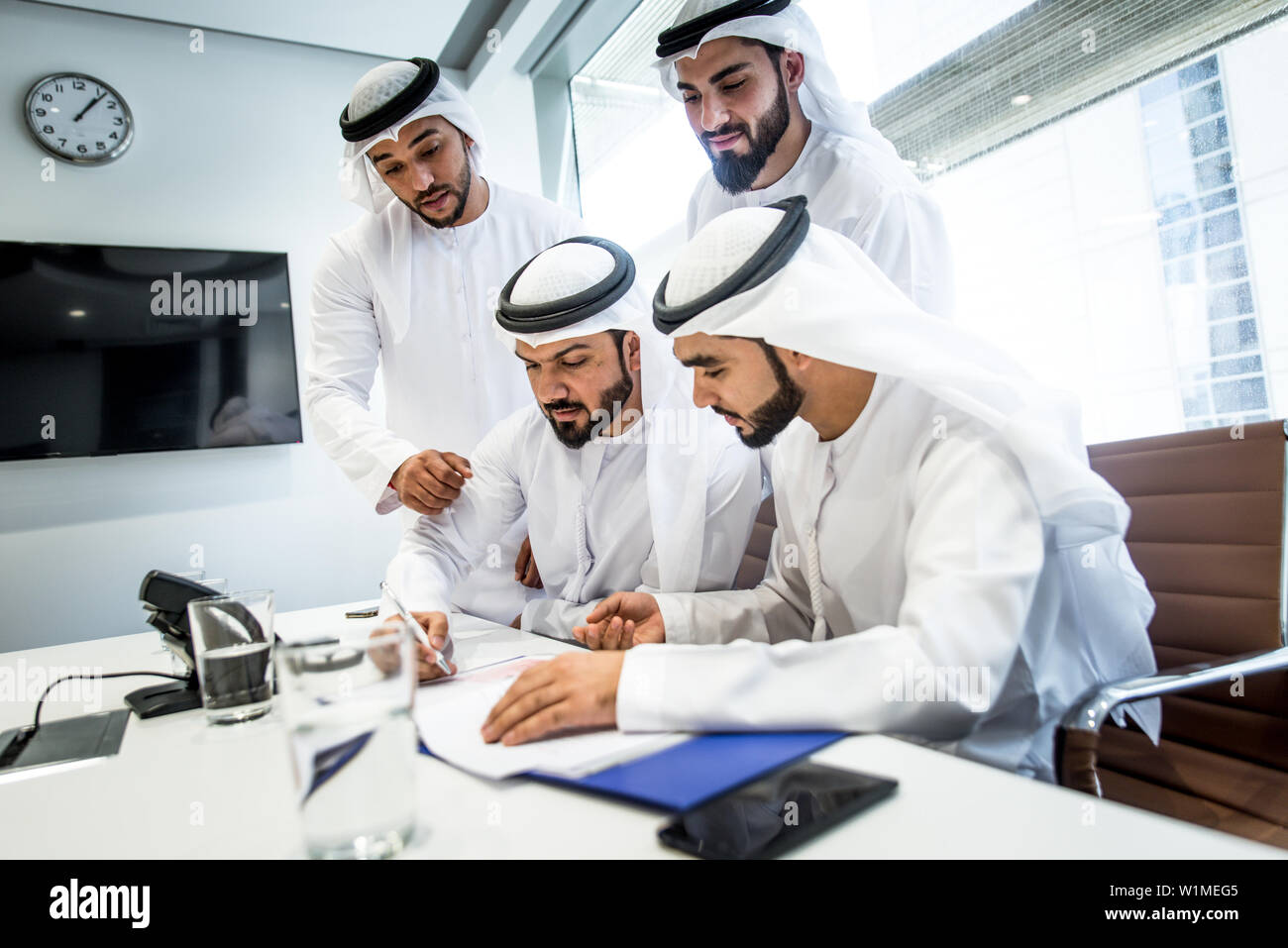 Arabic business team in the office Stock Photo - Alamy
