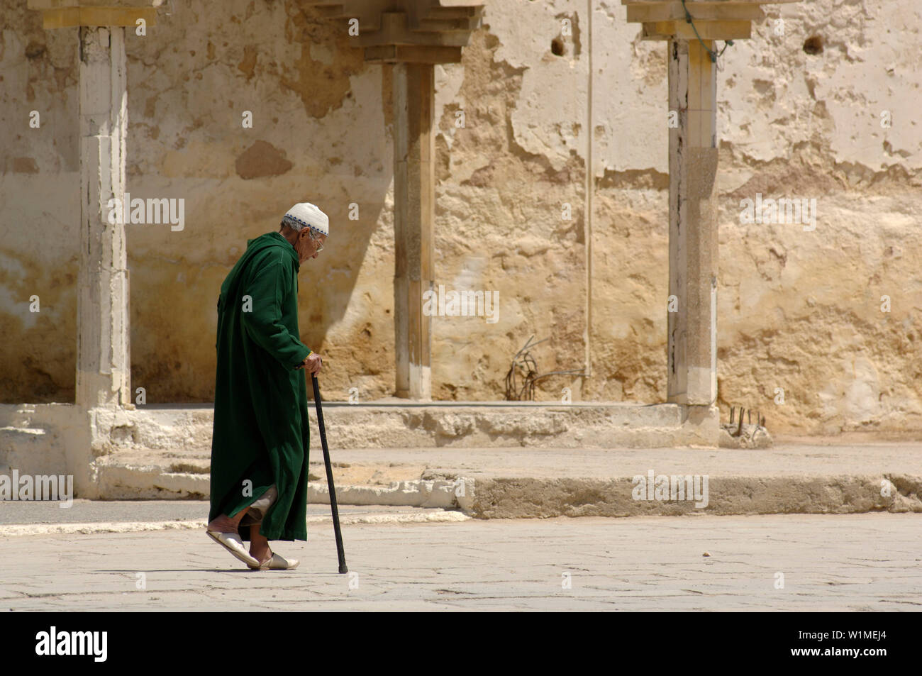 Old man on Place el Hedim, Meknes, Morocco Stock Photo - Alamy