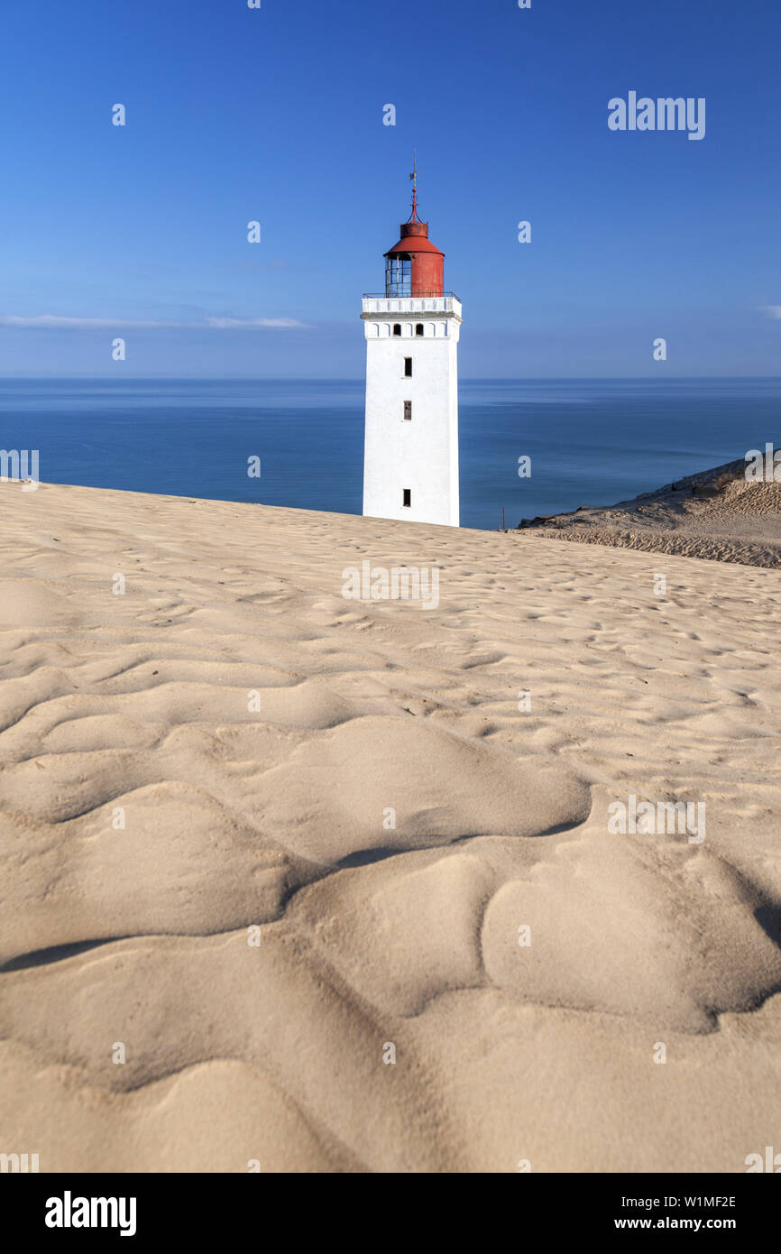 Lighthouse Rubjerg Knude in the dunes of Rubjerg Knude between Lønstrup ...