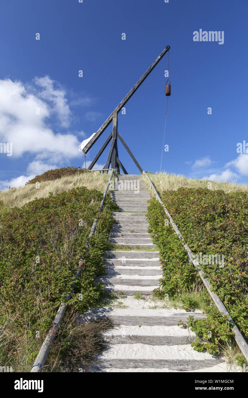 Reproduction of the old beacon of Skagen, by the Kattegat, Northern ...