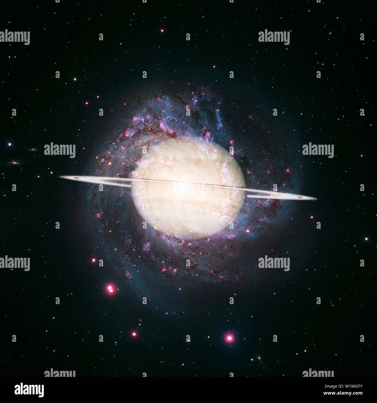 Saturn - planet of the Solar system. Science wallpaper. Elements of ...