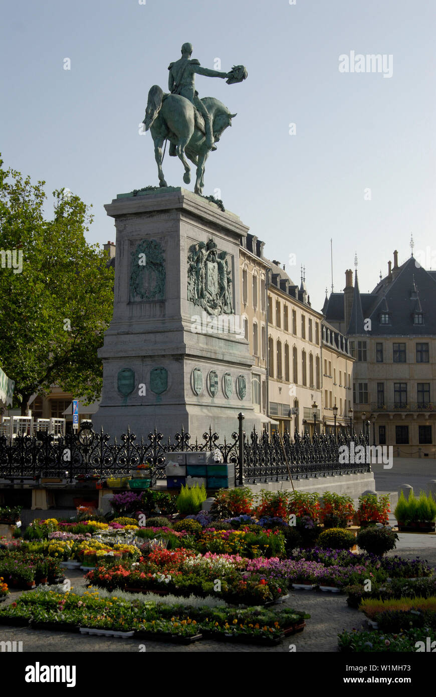 Luxembourg city, Place Guillaume II, monument Wilhelm II., Luxembourg ...