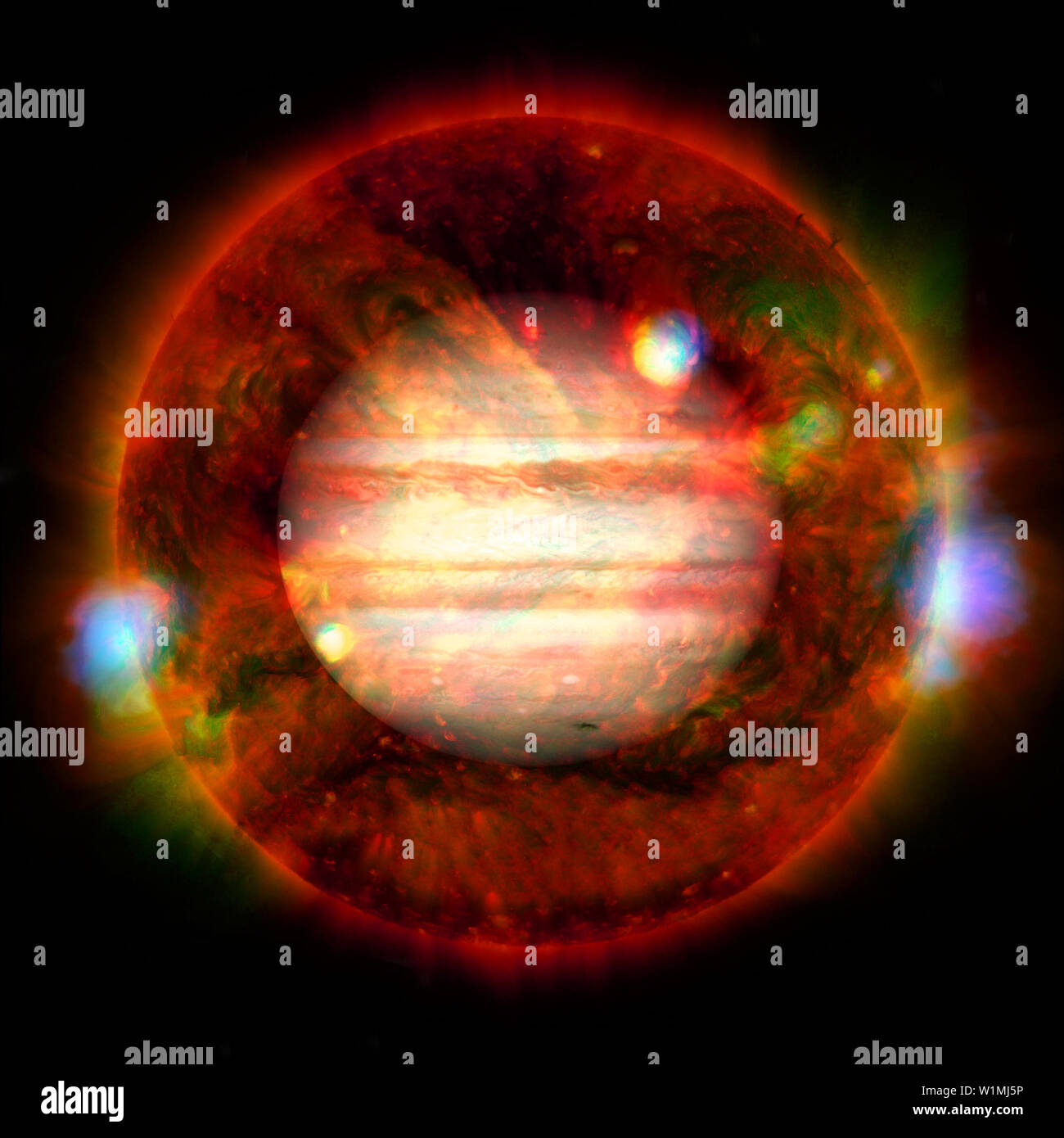 Planet Jupiter in outer space. Science wallpaper. Beauty of the ...