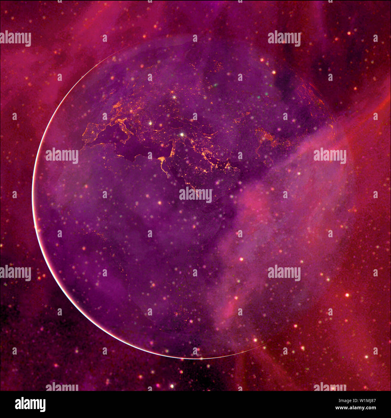 Beautiful view of earth from space. Elements of this image furnished by ...