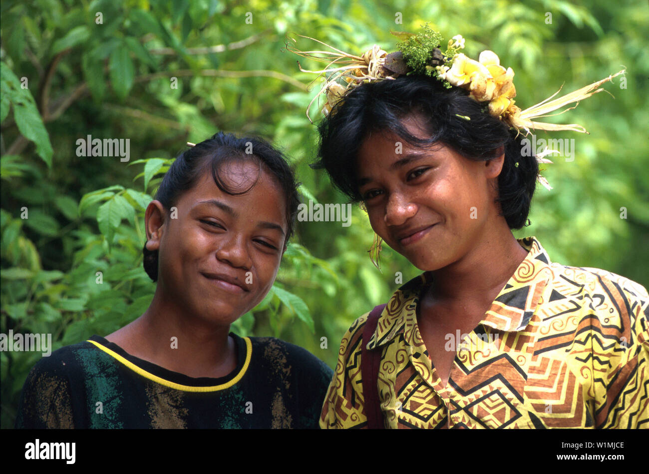 Suedseegirls, Funafuti Tuvalu, Suedsee Stock Photo - Alamy