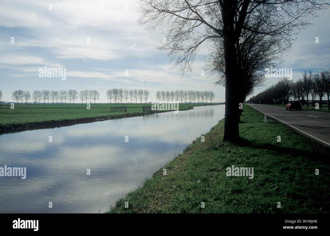 Canal, landscape near Volendam, Netherlands, Europe Stock Photo - Alamy
