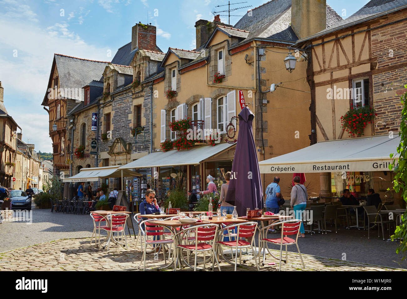 Walk through the old city of Malestroit, River Oust and, Canal de ...