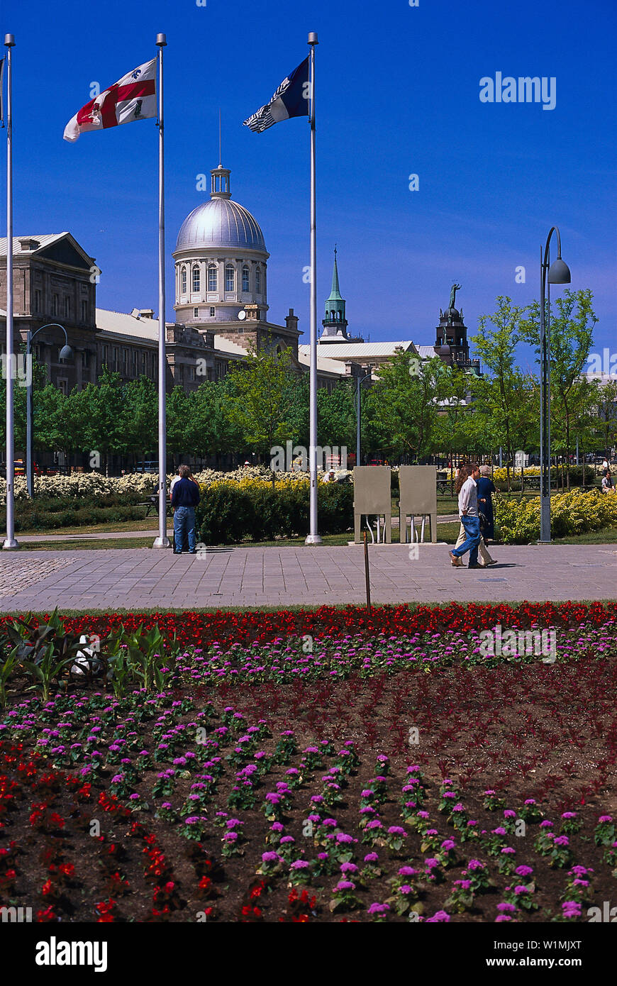 Park, Bonsecours Market, Old Town, Montreal Prov. Quebec, Canada Stock ...