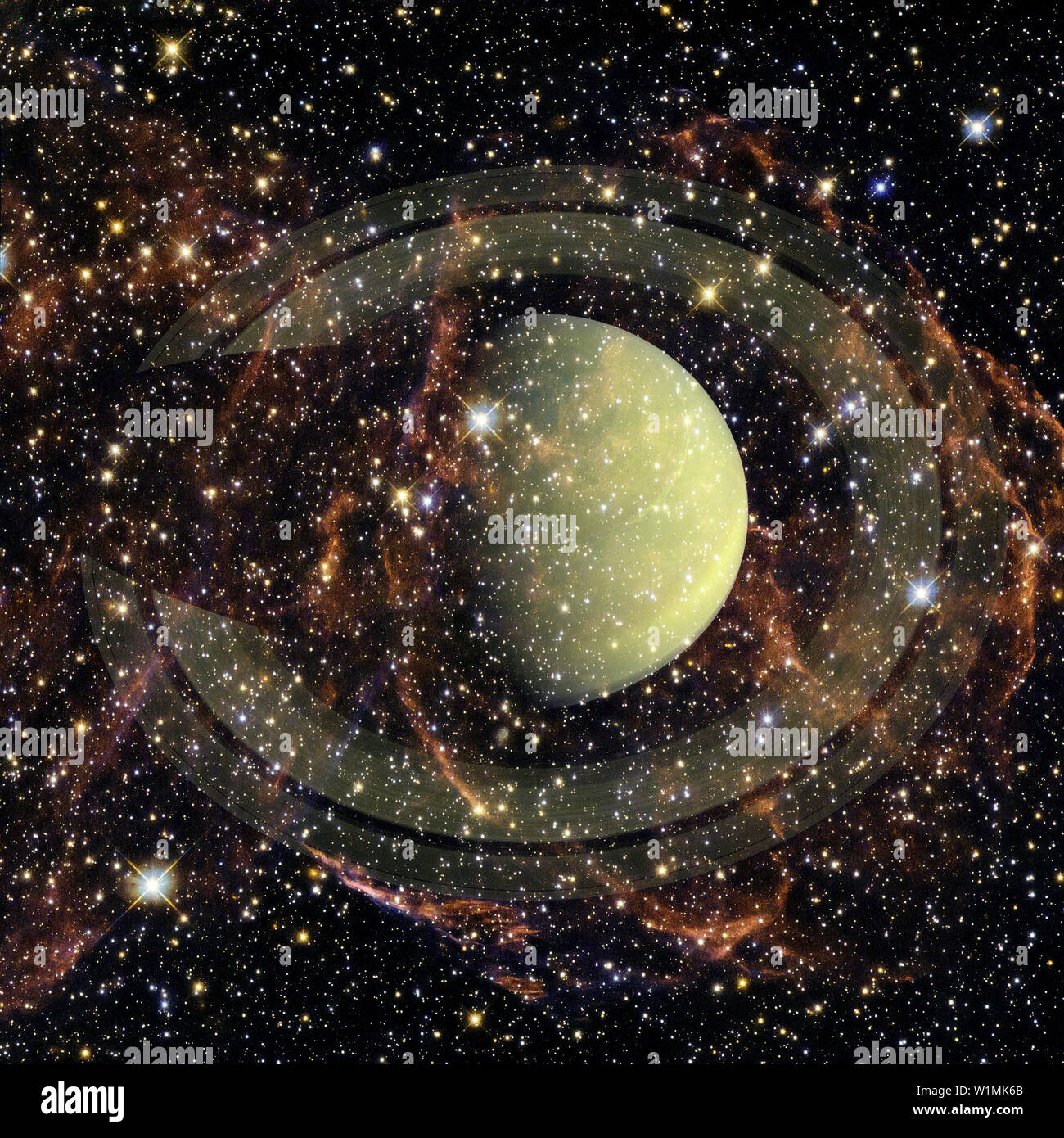 Saturn. Incredibly beautiful planets, galaxies, dark and cold beauty of ...