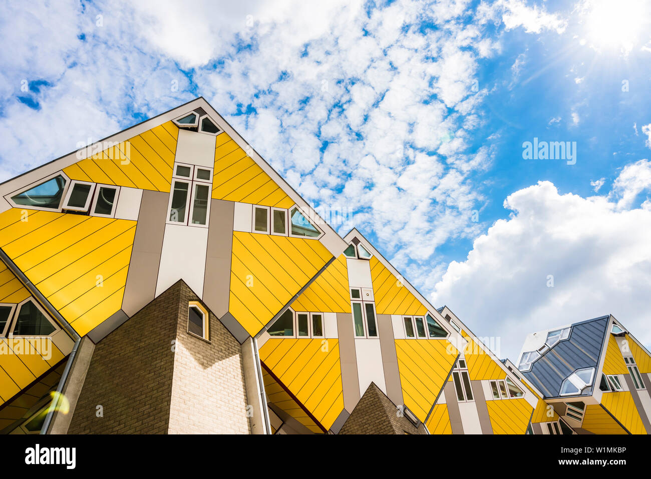 The cube houses by architect Piet Blom at Oudehaven, Rotterdam ...