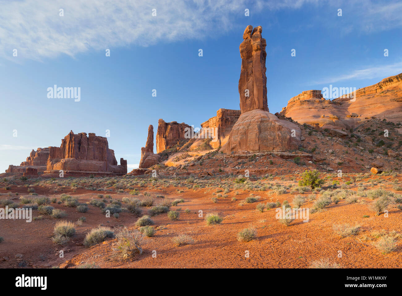 Courthouse Towers, Arches National Park, Utah, USA Stock Photo - Alamy