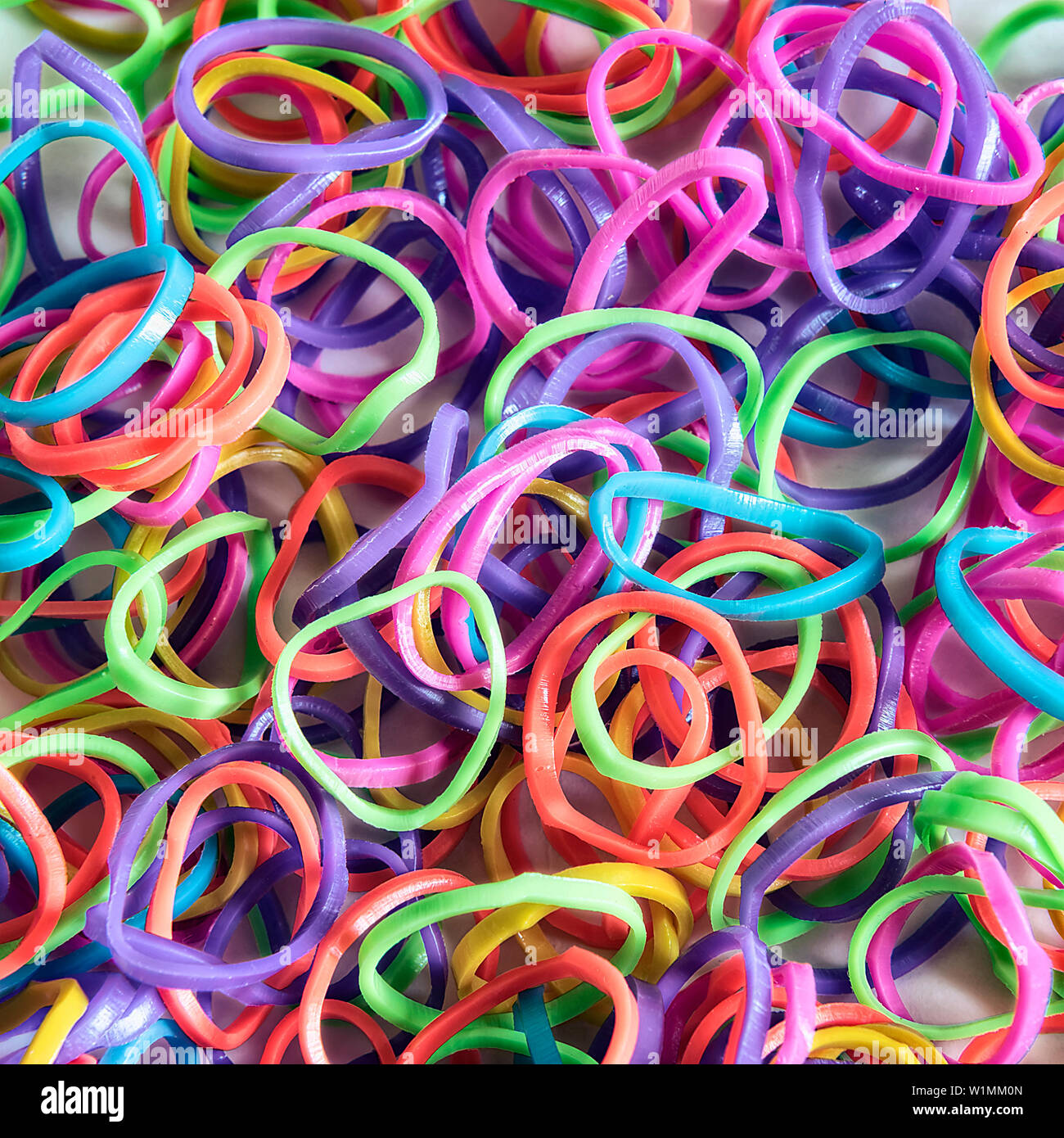colorful rubber bands to pleteniyav as background Stock Photo - Alamy