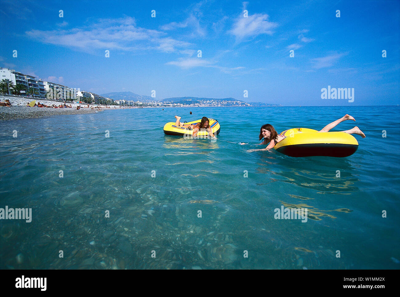 Beach, Baie des Anges, Nice Cote D'Azur, France Stock Photo - Alamy