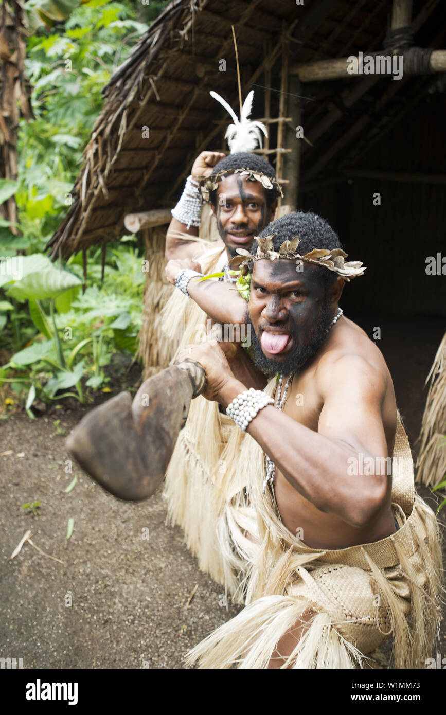 Traditional life at the Tafutuna Cultural Village on the island of ...