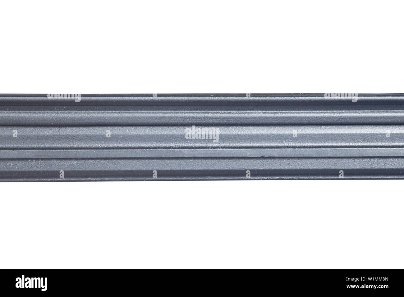 metal ribbed strip isolated on white background Stock Photo - Alamy