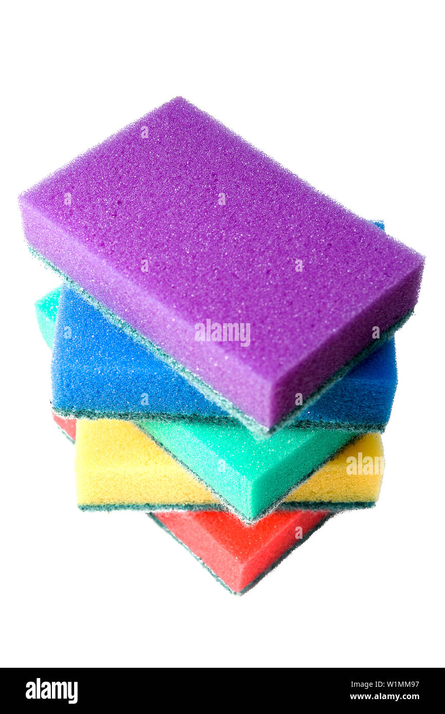 Group multi colored sponges hi-res stock photography and images - Alamy