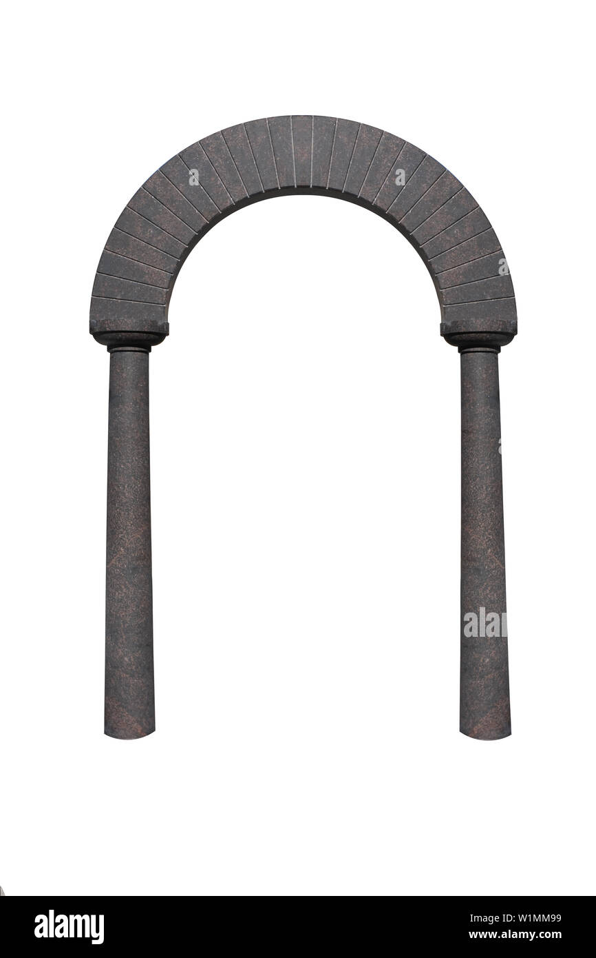 gray stone arch isolated on white background Stock Photo - Alamy