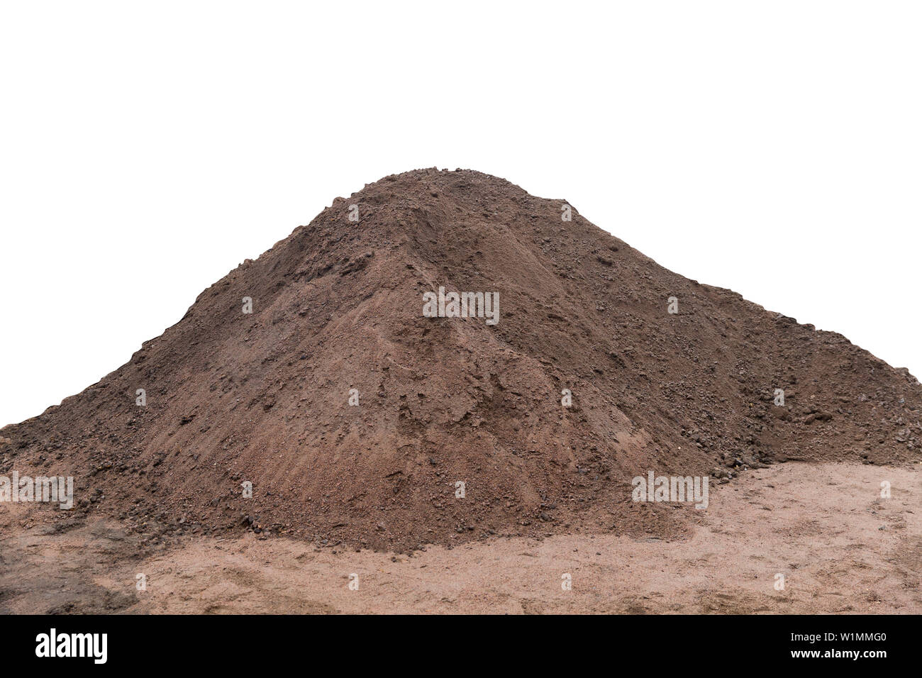 construction sand pile isolated on white background Stock Photo - Alamy