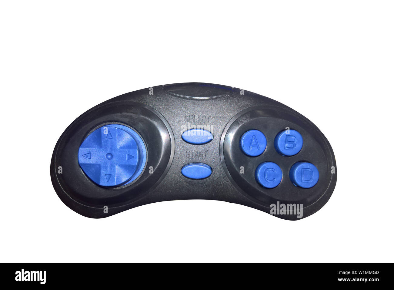 joystick with blue buttons for game console Stock Photo - Alamy