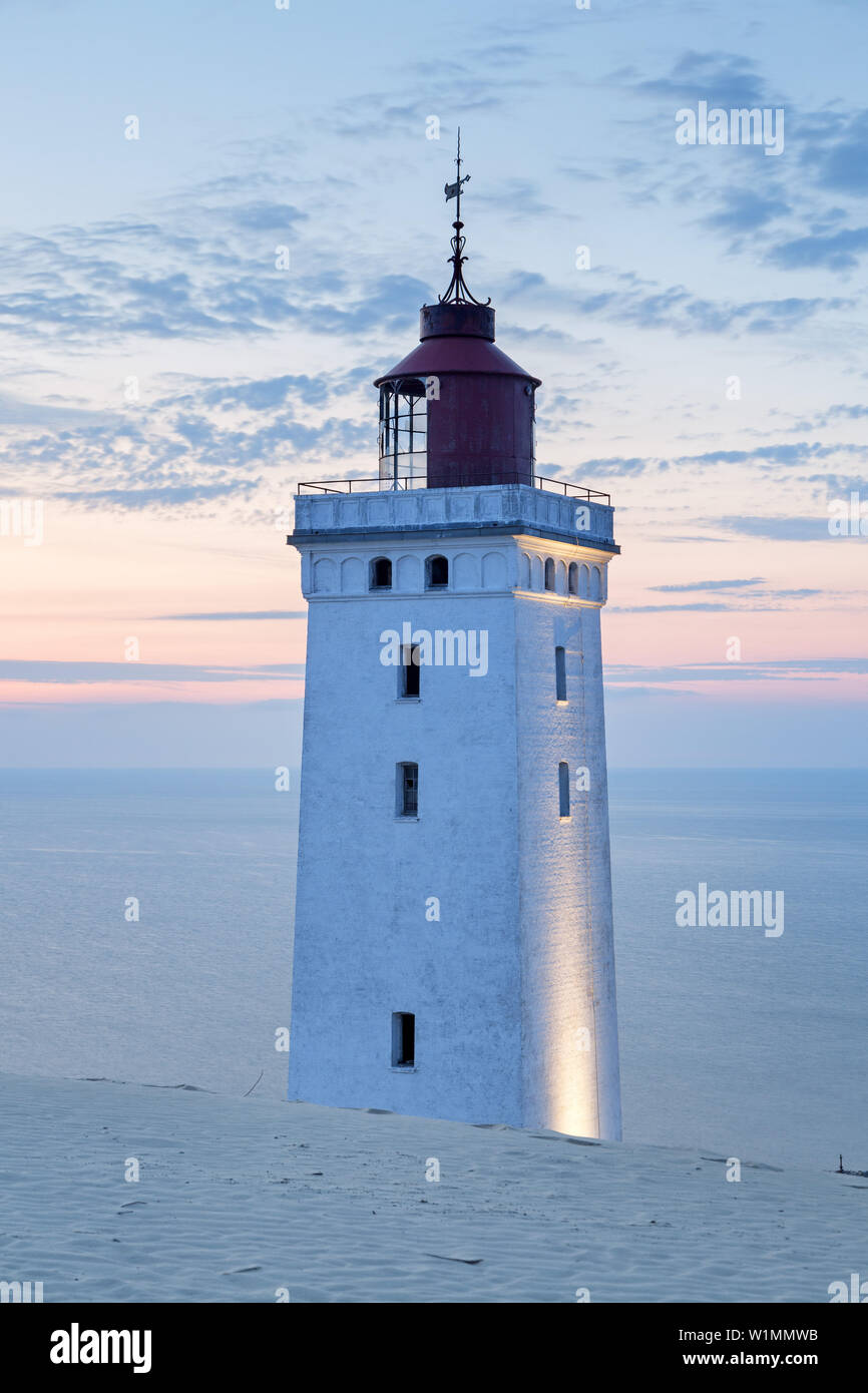 Lighthouse Rubjerg Knude in the dunes of Rubjerg Knude between Lønstrup ...