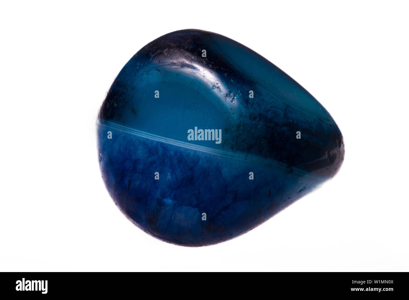 mineral blue onyx. isolated on white background Stock Photo - Alamy