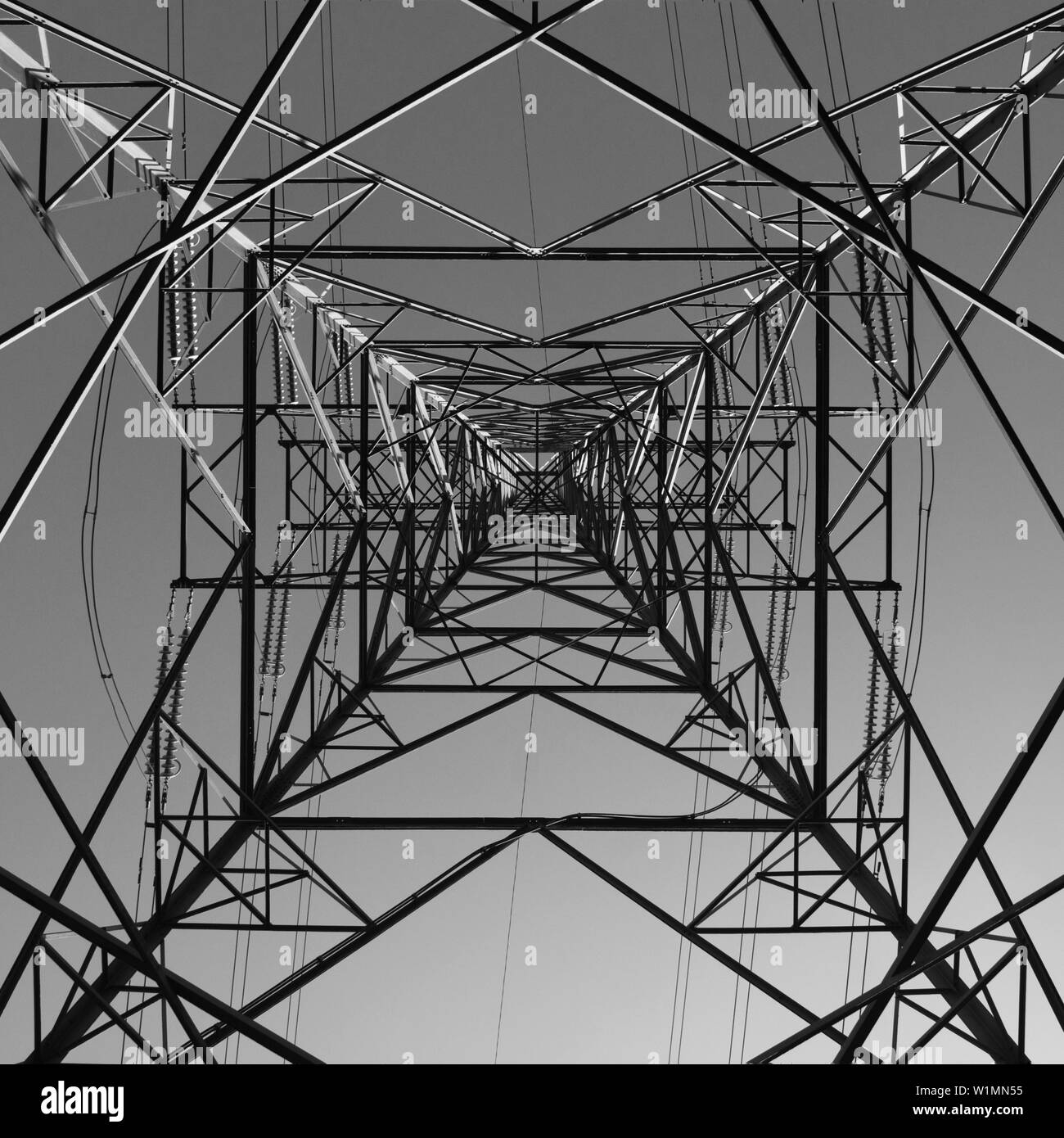 transmission distribution volt electricity construction Stock Photo - Alamy