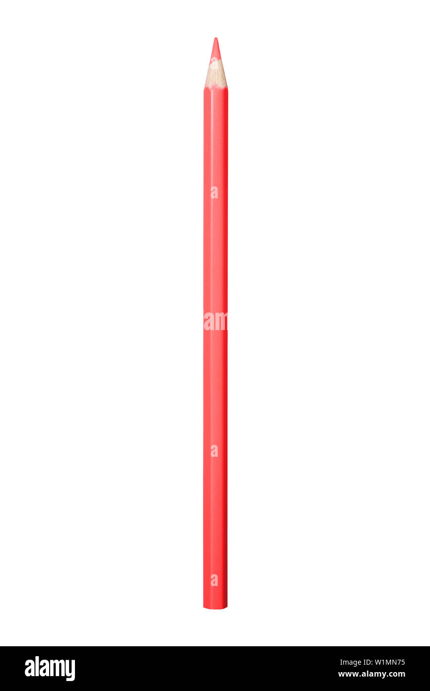 red pencil for drawing. isolated on white background Stock Photo - Alamy