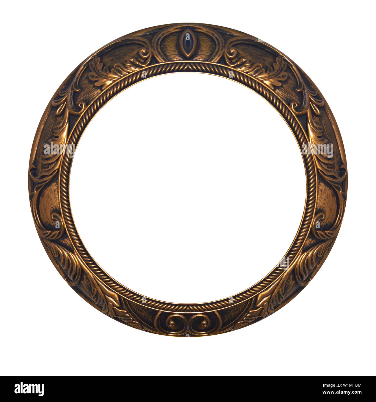 dark metal round frame. . isolated on white background Stock Photo - Alamy