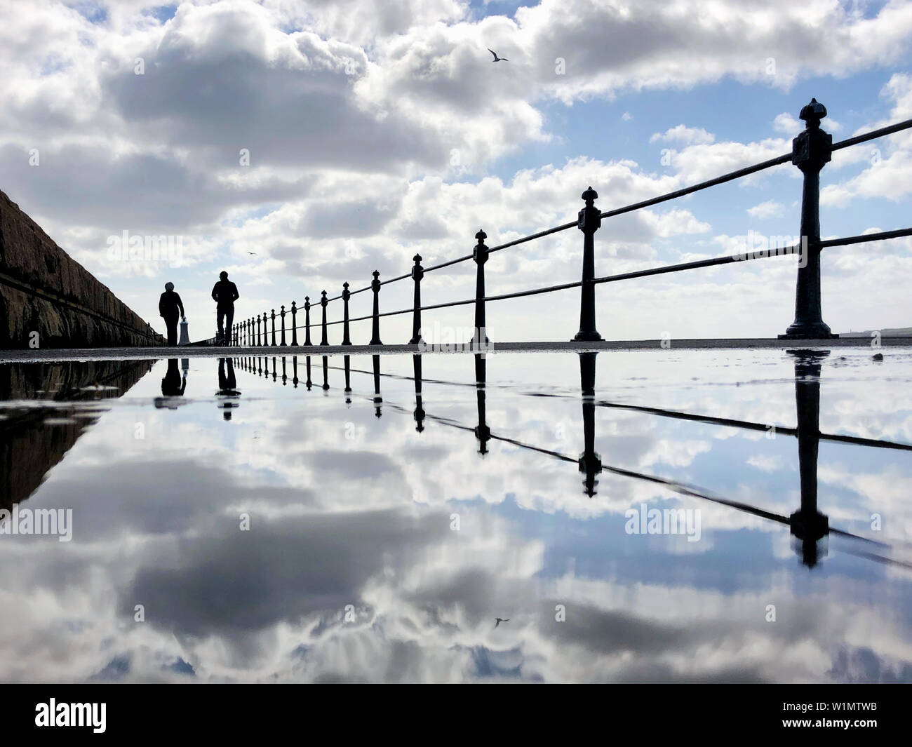 sea ocean bridge sky fence Stock Photo - Alamy