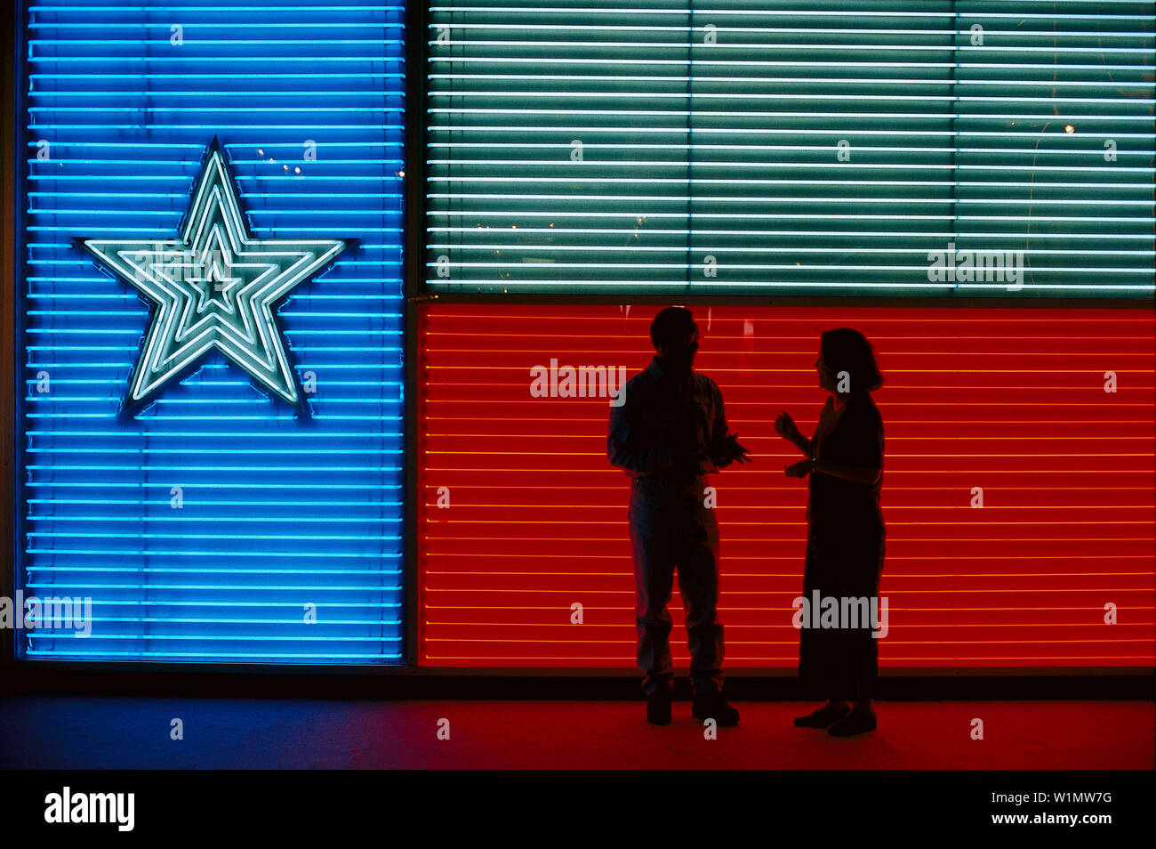 Neon Texas Flag, Institute of Texan Culture, San Antonio, Texas USA ...